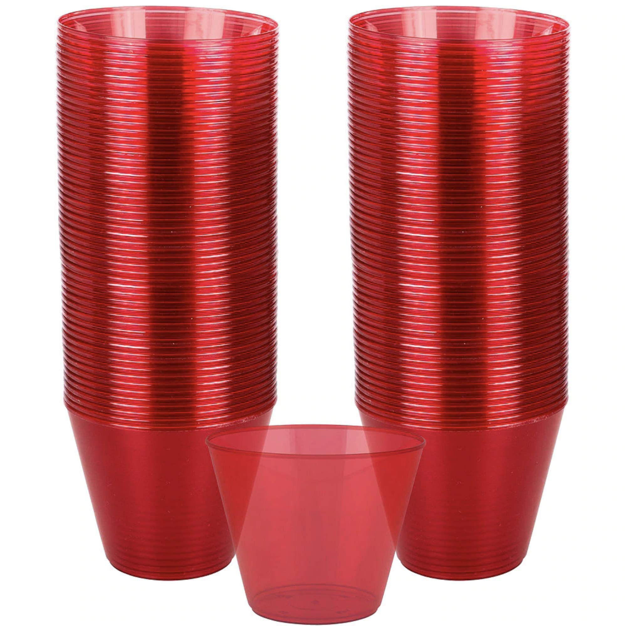 Amazon.com: Apple Red Disposable Plastic Cups - 9 oz. (72 Pieces ...