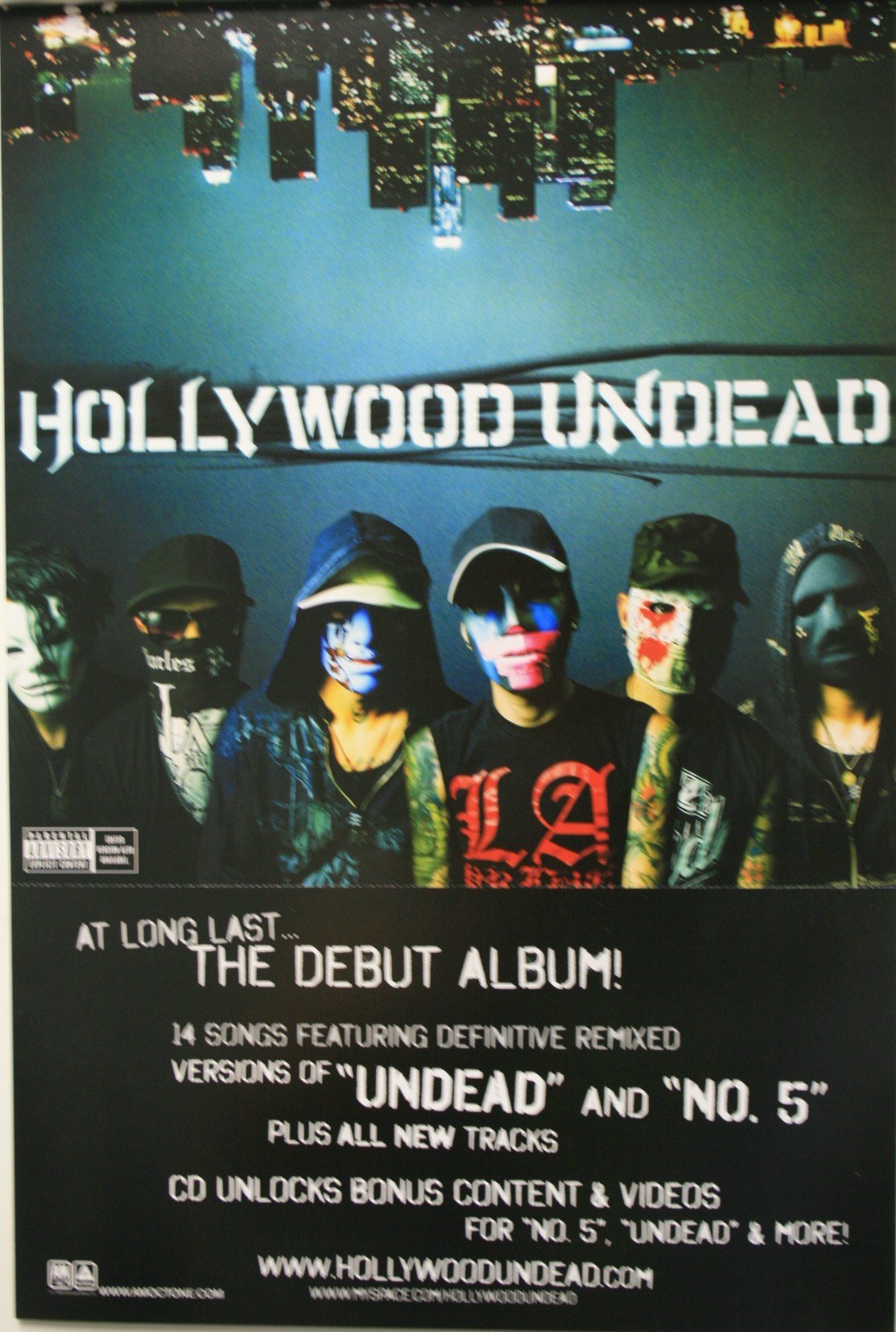 Amazon.com: HOLLYWOOD UNDEAD DOUBLE SIDE POSTER SWAN SONGS COVER [1325 ...