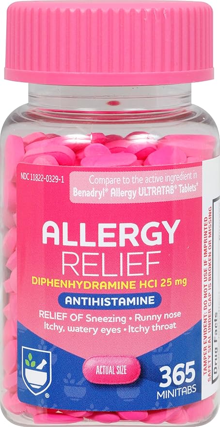 Amazon.com: Rite Aid Antihistamine Allergy Relief with Diphenhydramine ...