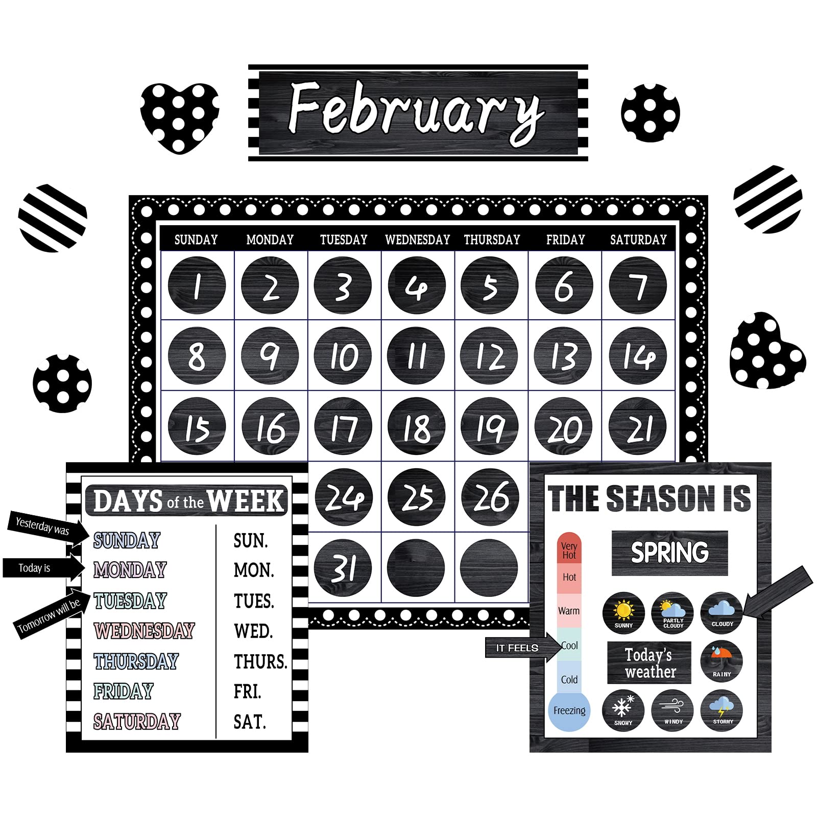 Buy Simple Style Bulletin Board Set Farmhouse CTP Bulletin Board Season ...