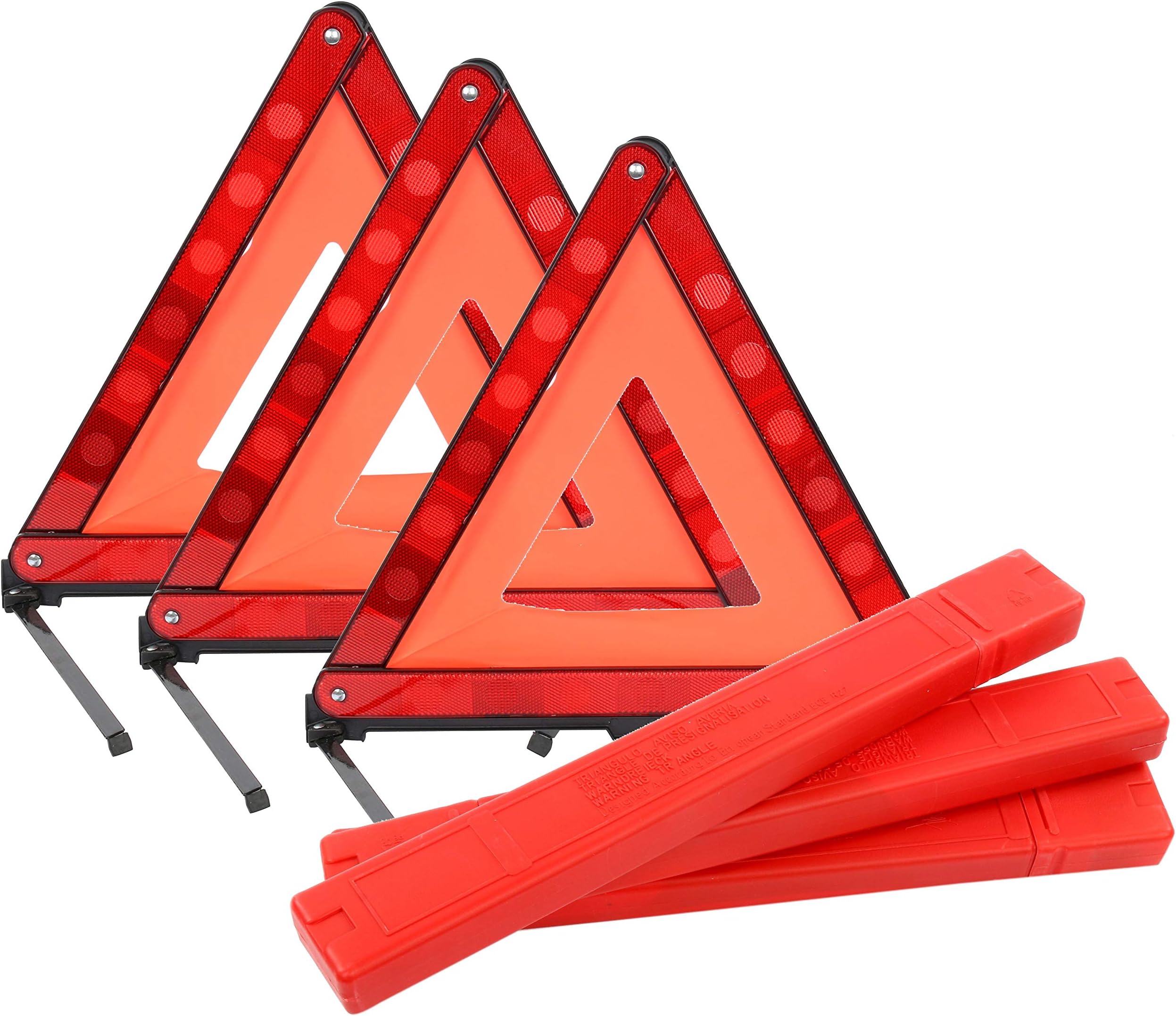 Amazon.com: YaeKoo Triple Warning Triangle in Storage Case Foldable ...