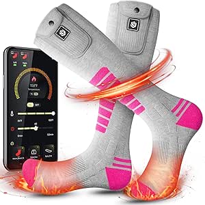 Amazon.com: Heated Socks for Men Women Rechargeable Washable 19.24WH 7 ...
