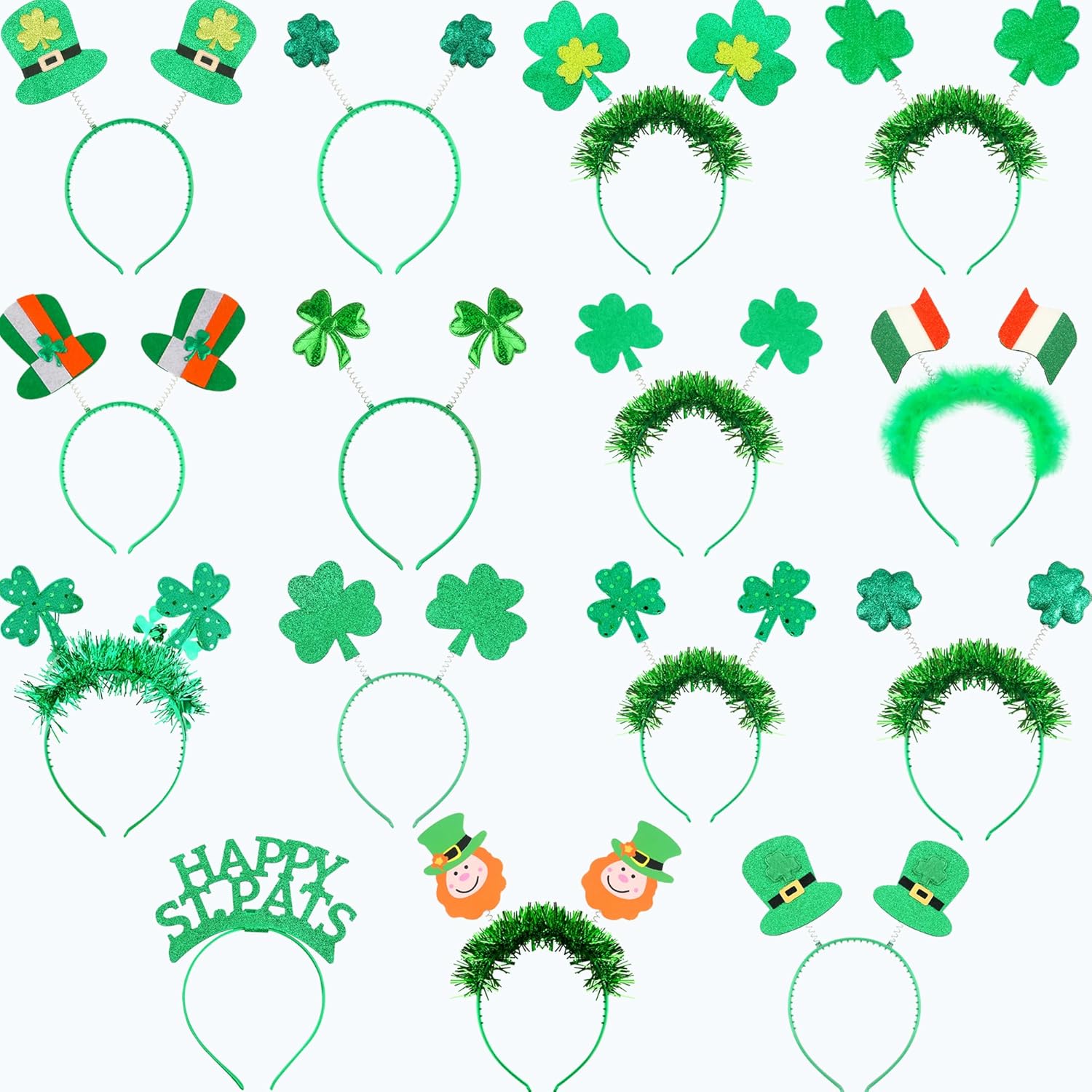 Amazon.com: Octaday 15 Pieces St. Patrick's Day Headbands Glitter ...