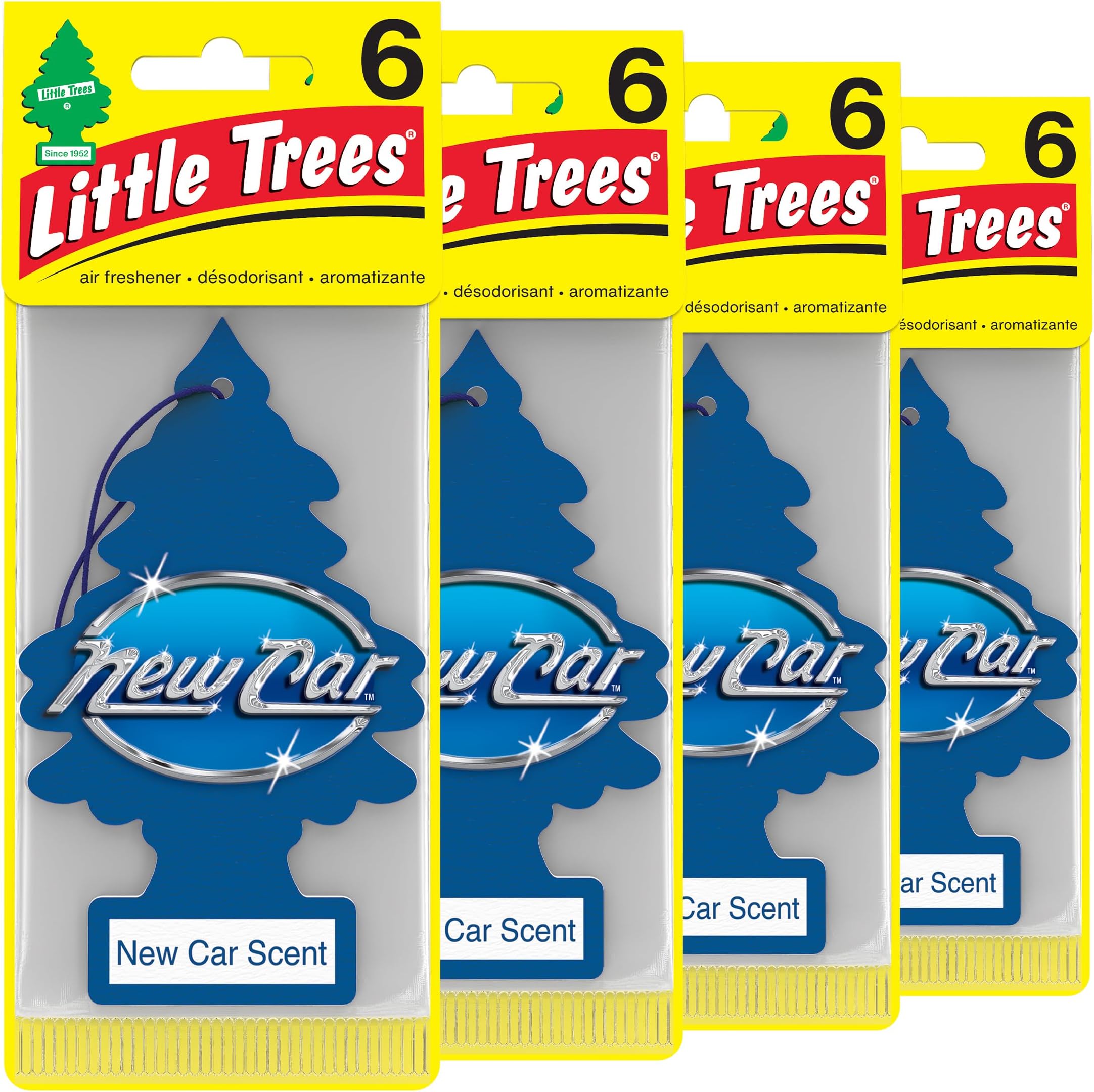 LITTLE TREES New Car Scent Air Freshener | Cotton Paper | Hanging Paper ...