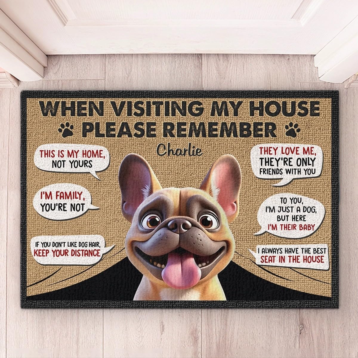 Amazon.com: Pawfect House Custom Home Decor Decorative Mat ...