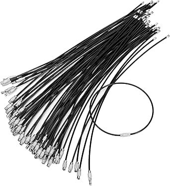 Amazon.com: 50 Pcs Wire Keychain Cable,Nylon Coated Stainless Steel ...