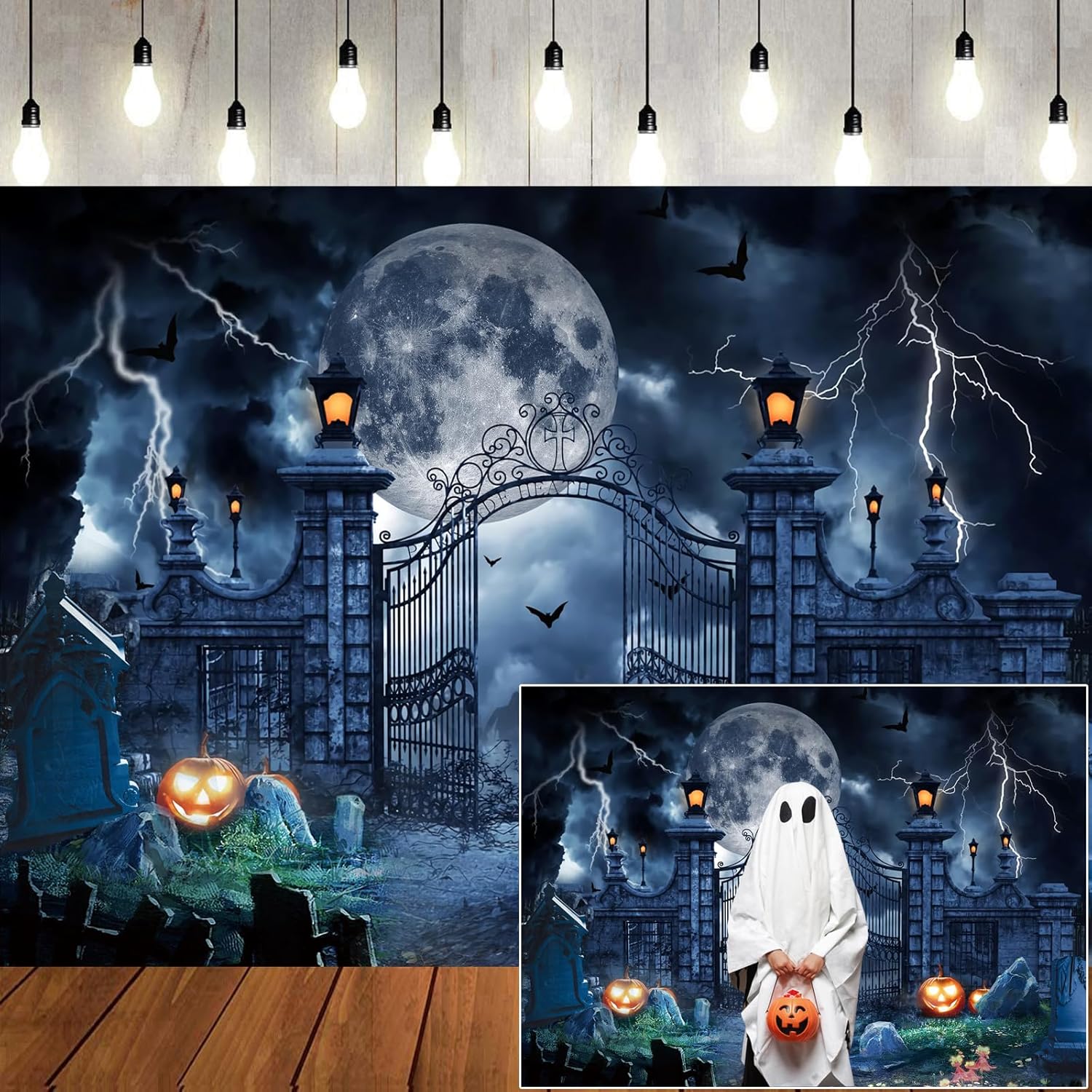Amazon.com : LTLYH 7x5ft Halloween Photography Backdrop Halloween ...