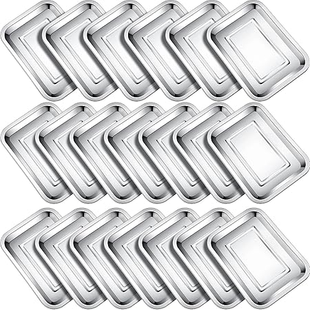Amazon.com: Meekoo Set of 24 Baking Sheet Pans Stainless Steel Cookie ...