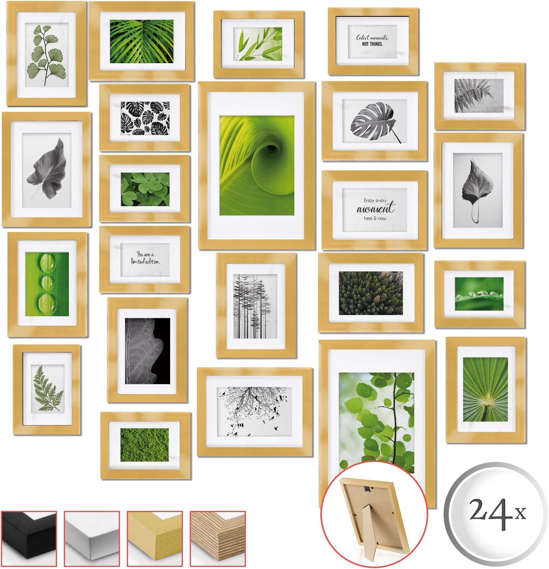 bomoe 30tlg Bilderrahmen Set Verschiedene Größen 10x 10x15cm, 15x ...