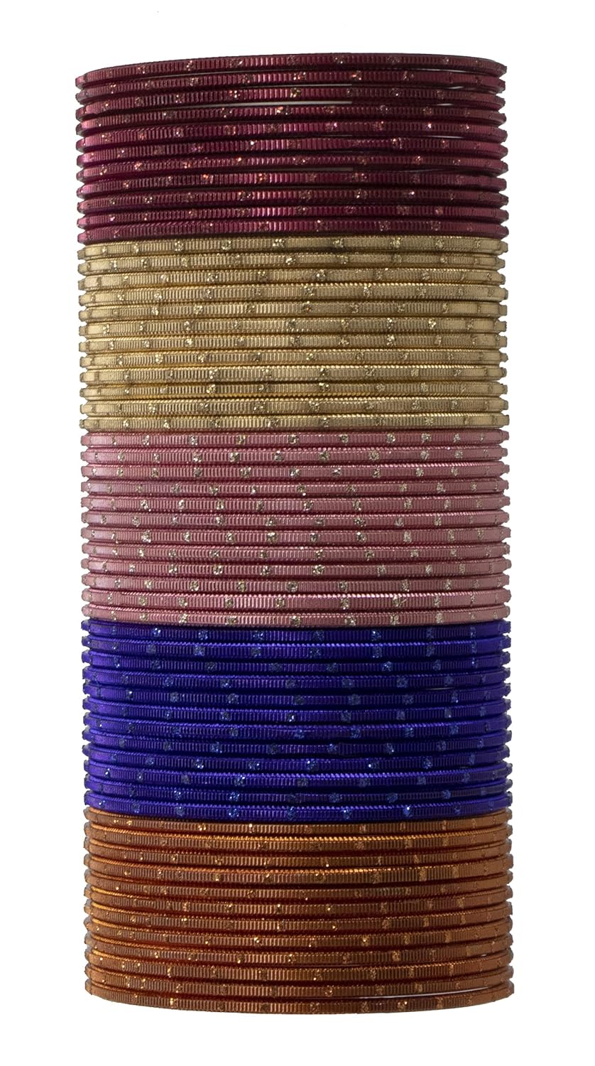 Buy Cutting Design Metal Bangles Combo Chudi Set for Women & Girls ...