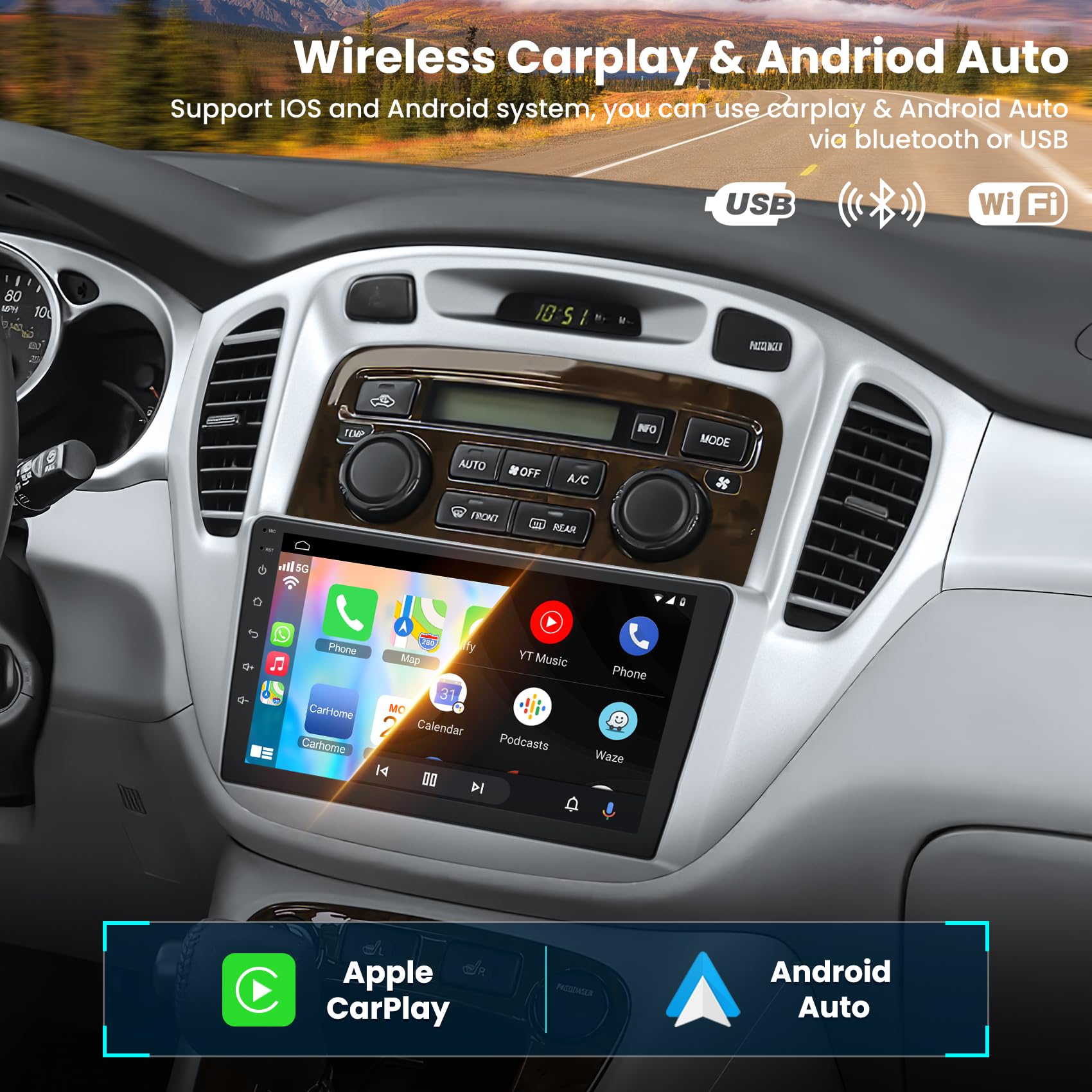 Snapklik.com : Car Radio For Toyota Highlander 2000-2007 Head Unit