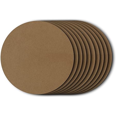 T one Plain Round MDF Board for Art and Craft lippan Art/Decoupage ...