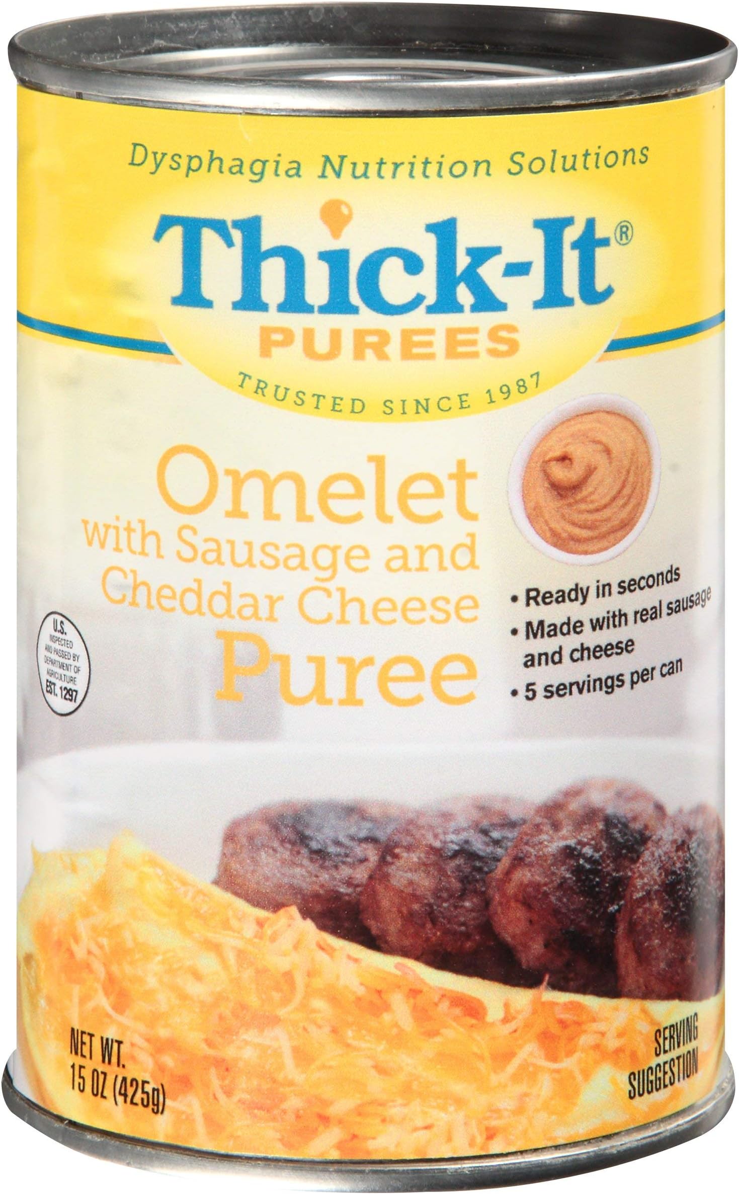 Amazon.com: Thick-It Puree Omelet, Sausage & Cheese, 12 Packs of 15 oz ...
