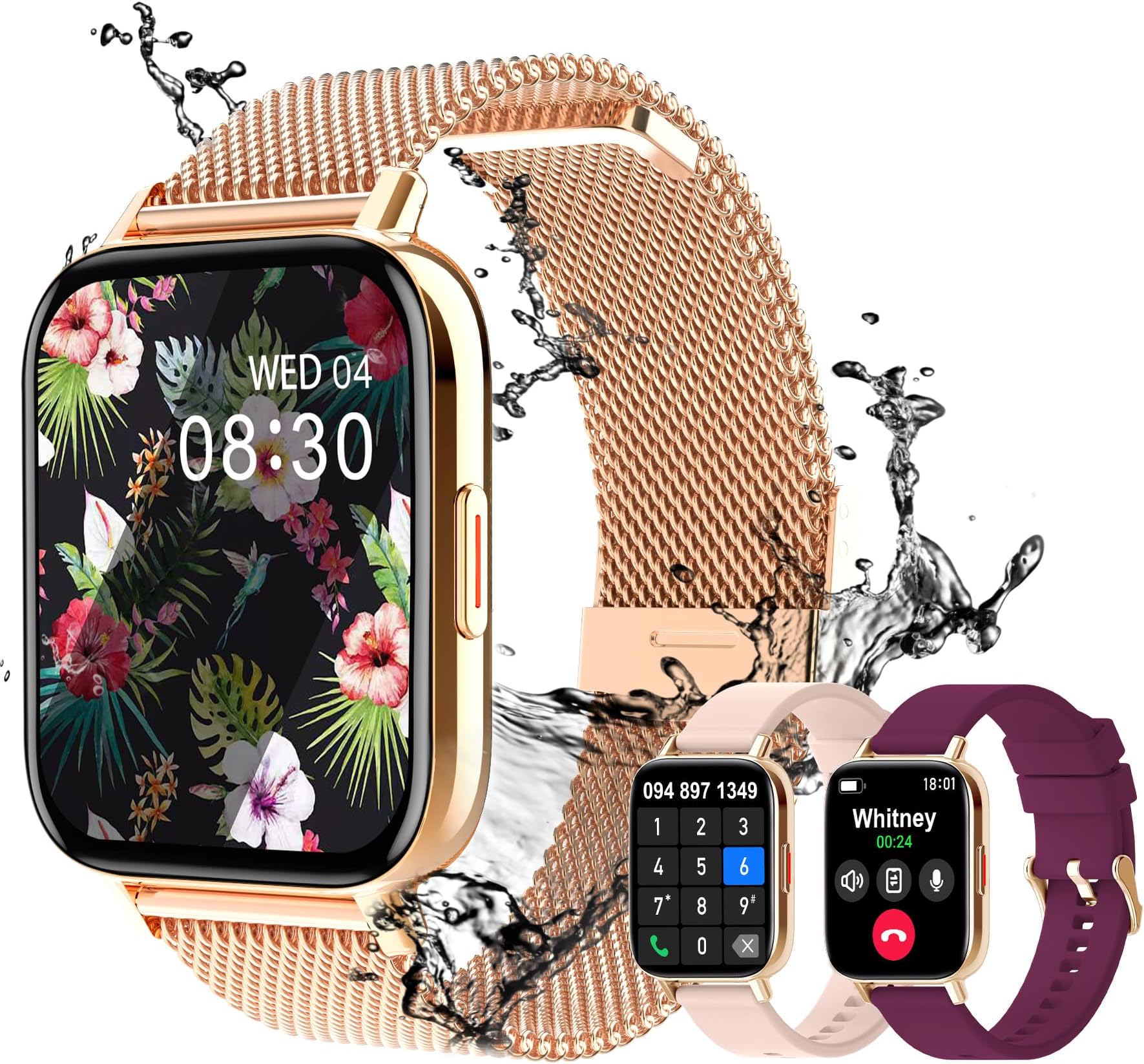 Amazon.com: Smart Watch for Women With Bluetooth Call AI Voice 1.85 ...