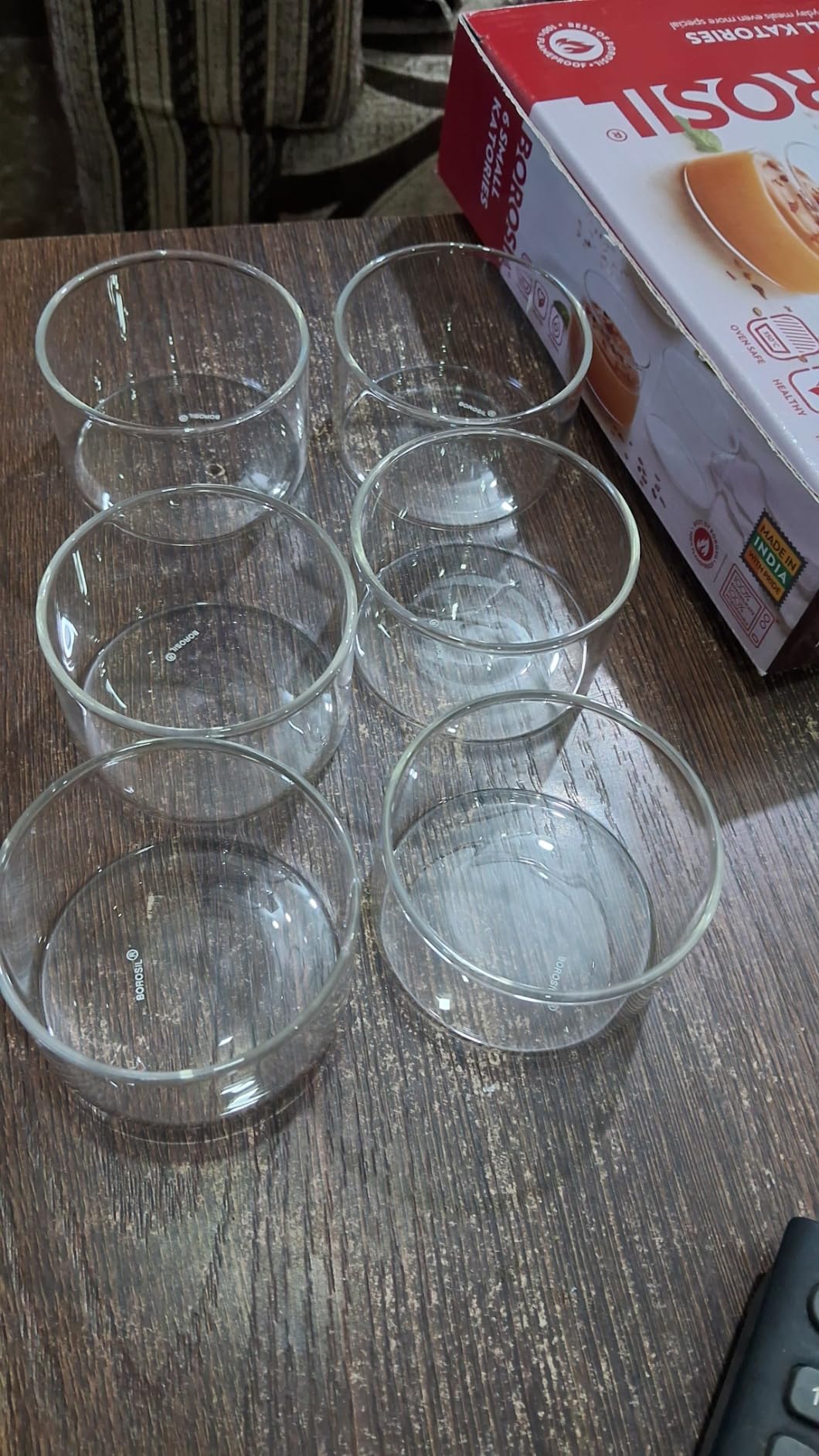 Buy Borosil Glass Kattori - 105 ml, Set of 6, Transparent Online at Low ...