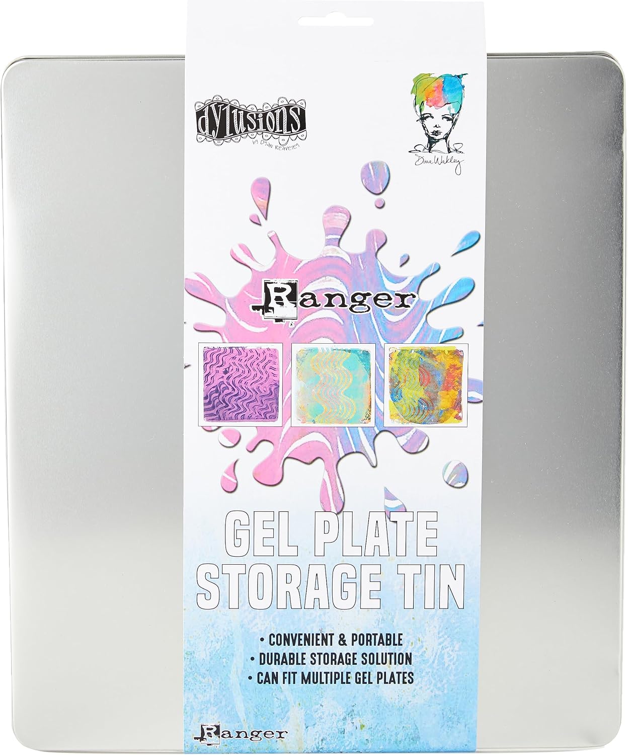 Ranger Gel Plate Storage Tin, Metal, Multicolour, 30.3 x 26.7 x 1.4 cm ...