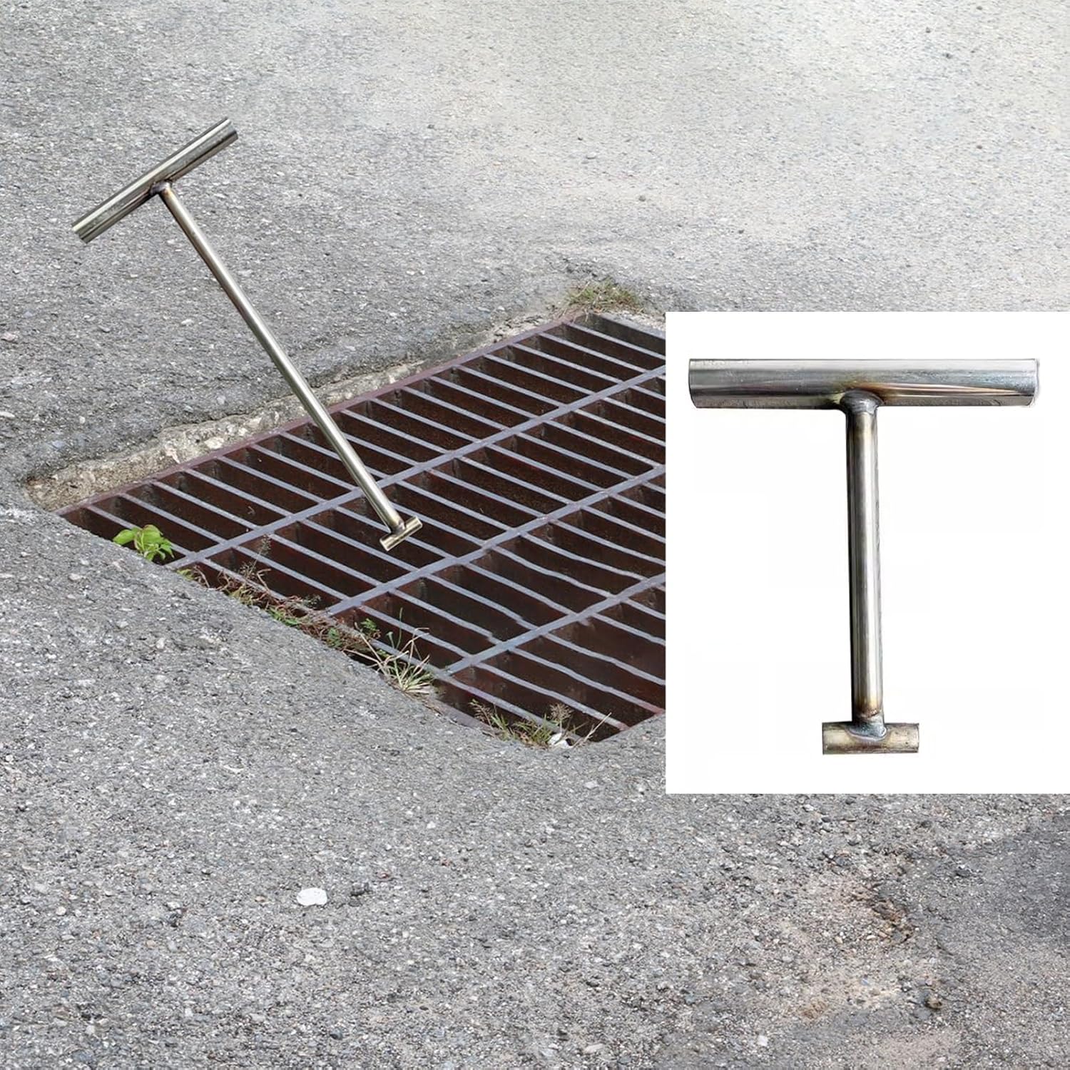 Amazon.com: Manhole Hook, Manhole Cover Lifter Hook with T-Handle ...