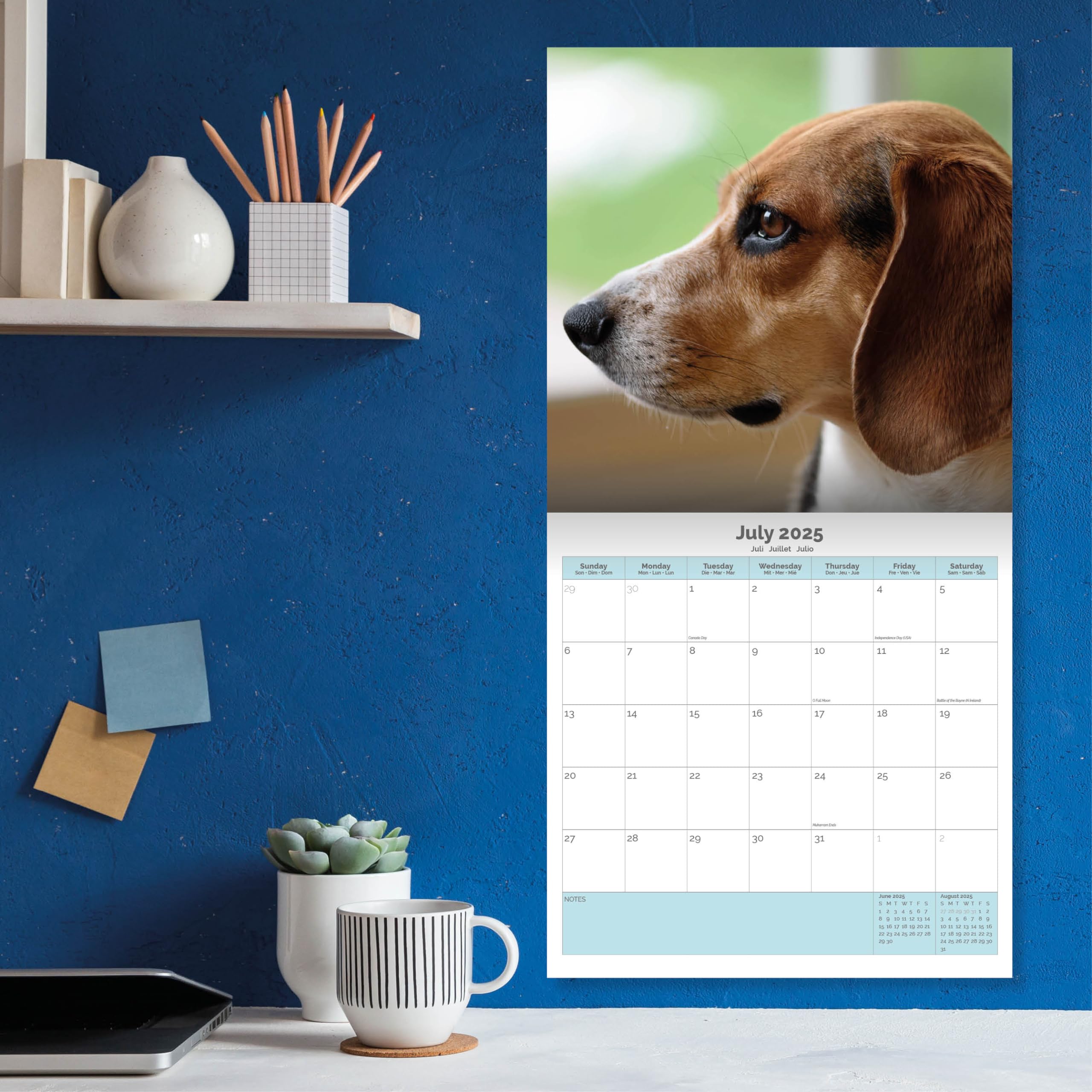 Baker and Bray Beagle Calendar 2025, Large Square Wall Calendar, 16 ...