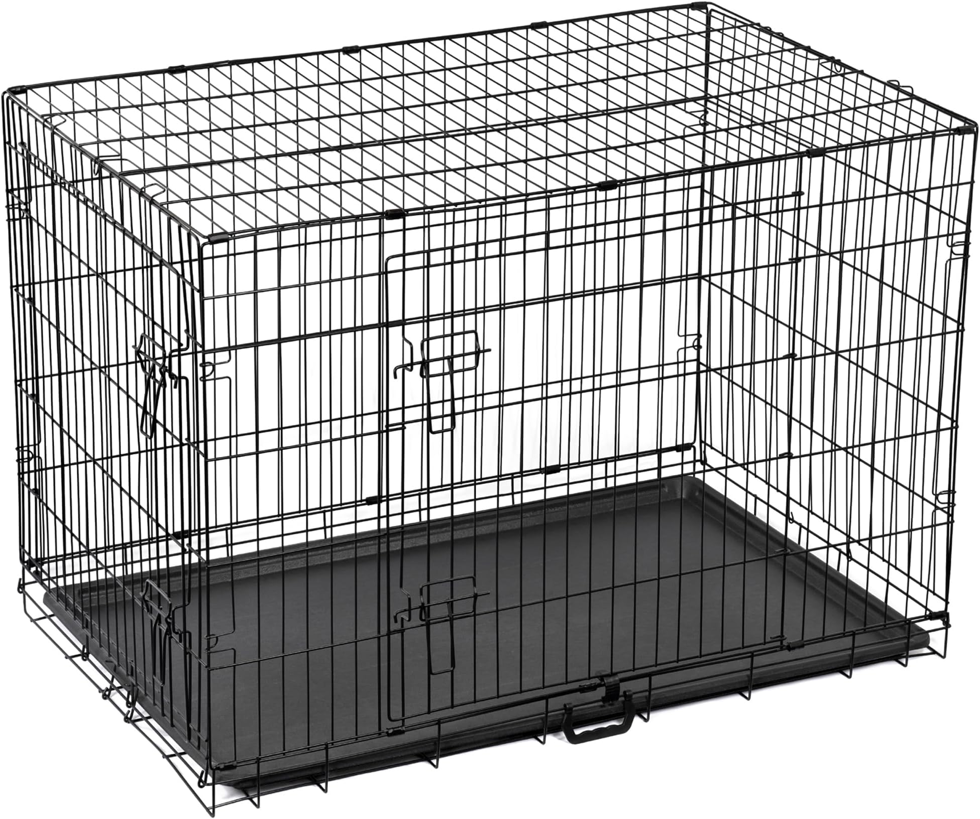 Dog Crate Large Size Dog Puppy Pet Cage with 2 Doors (Front & Side ...