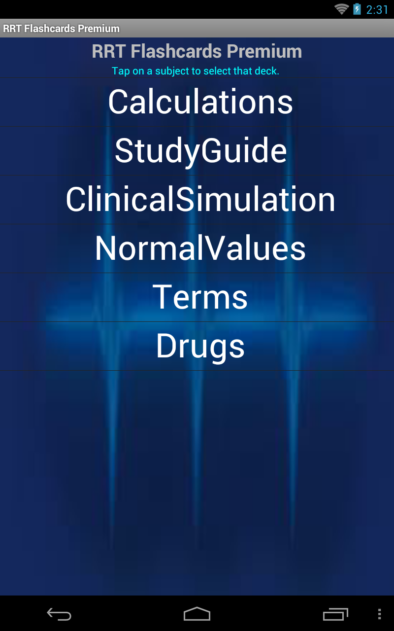 RRT Flashcards Premium - App on Amazon Appstore