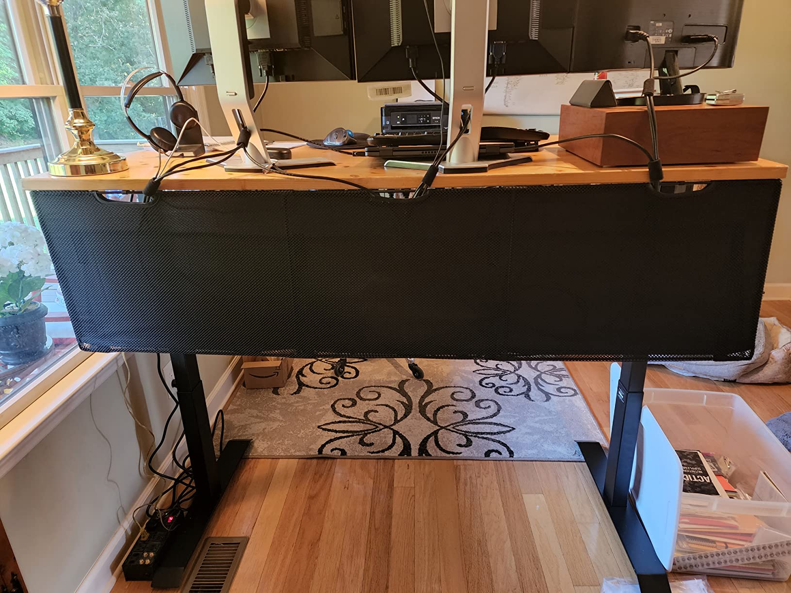 $9/mo - Finance VIVO Black 60 Inch Under Desk Privacy and Cable ...