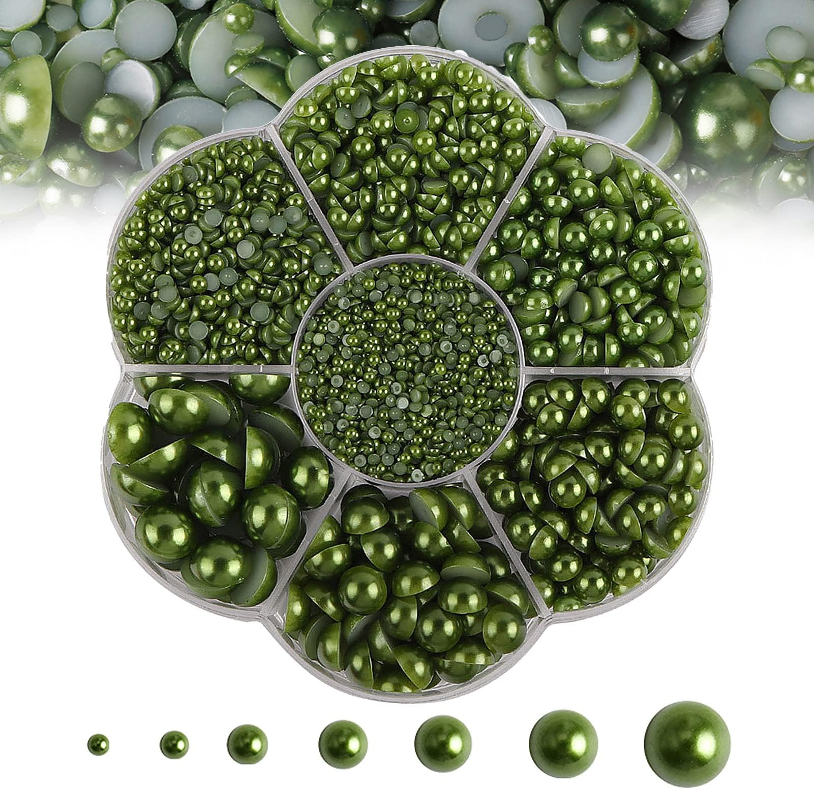 Amazon.com: 5600PCS Half Round Pearls Flatback Imitation Pearls for ...