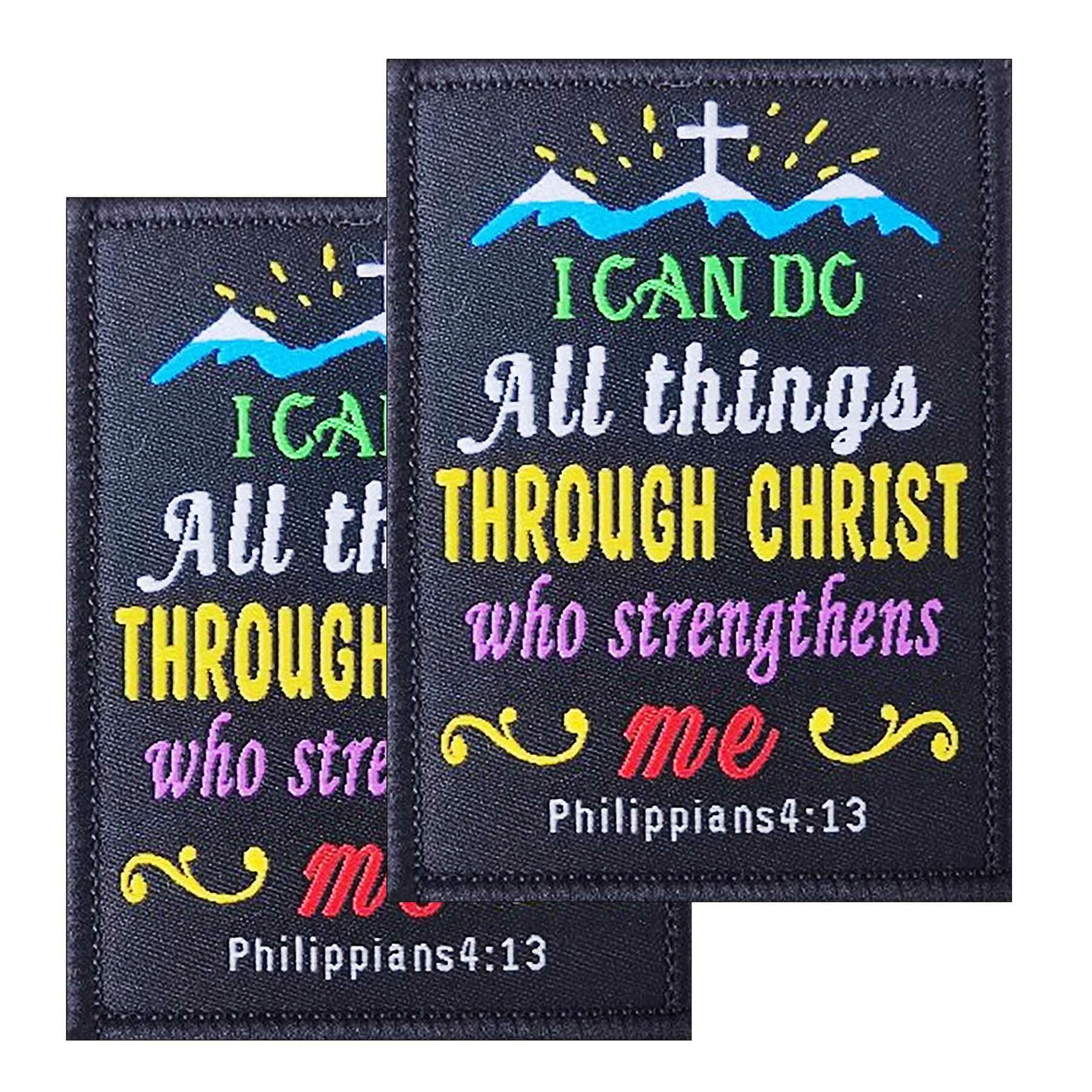 Amazon.com: 2Pieces I Can Do All Things Through Christ Bible Patches ...