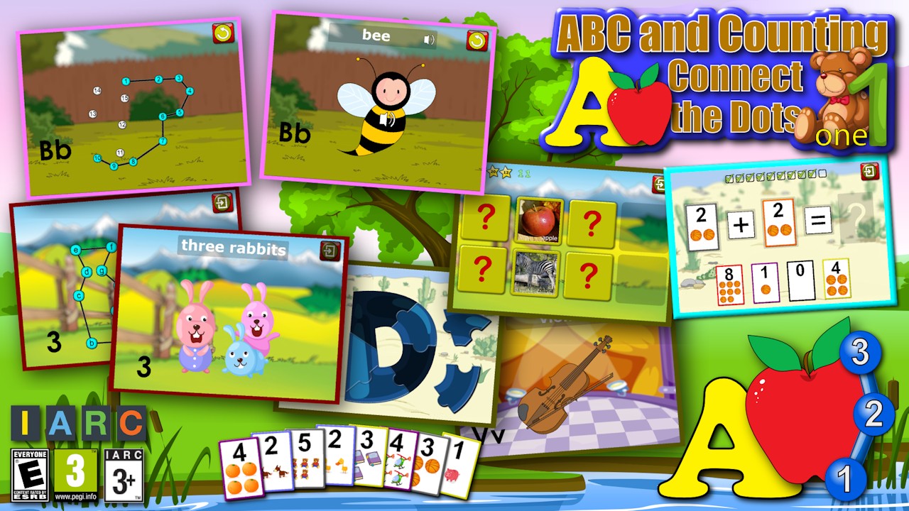 Kids ABC and Counting Join and Connect the Dot Puzzle game - learn the ...