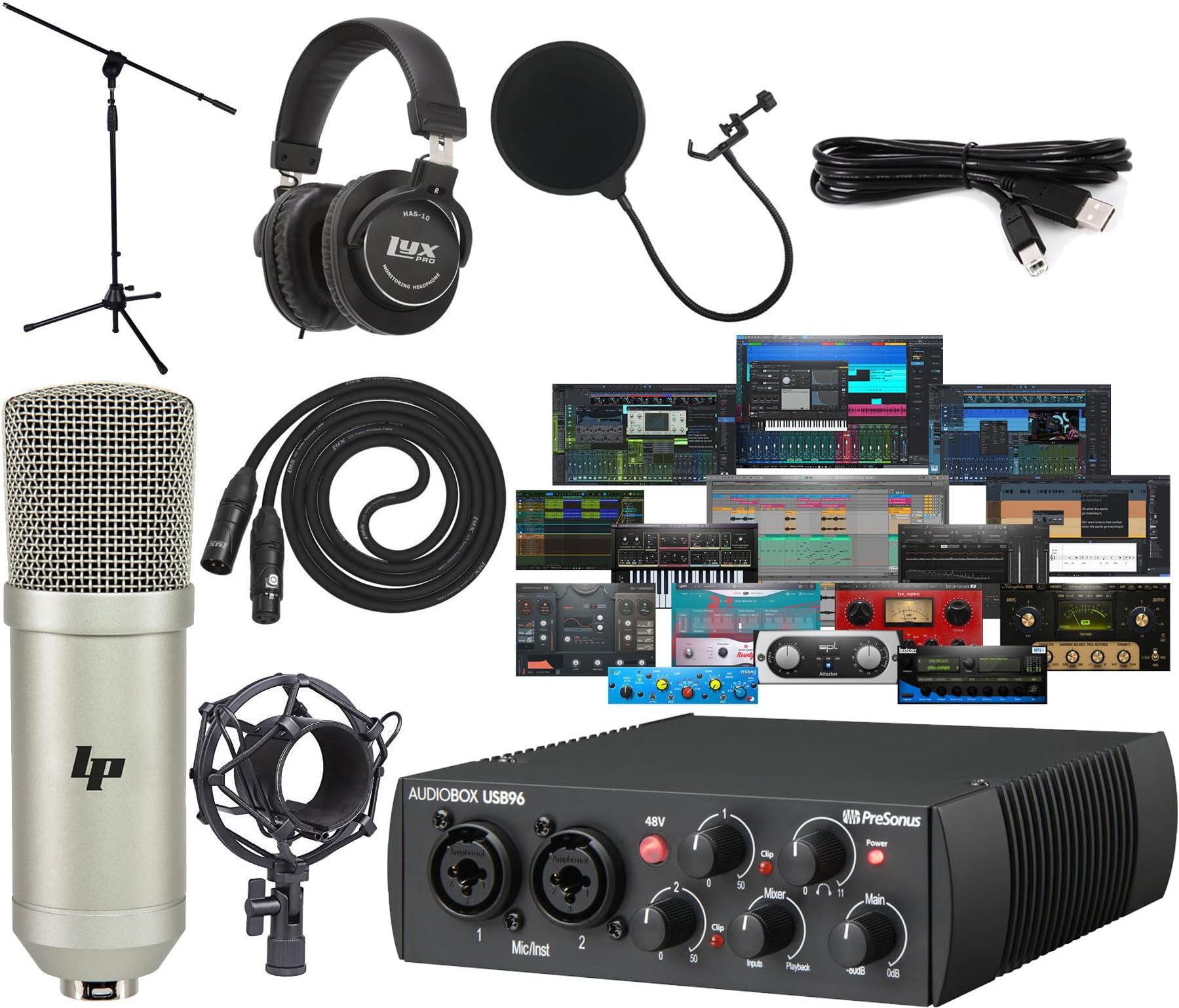 Amazon.com: Presonus AudioBox 96 25th Anniversary Audio/Midi Recording ...