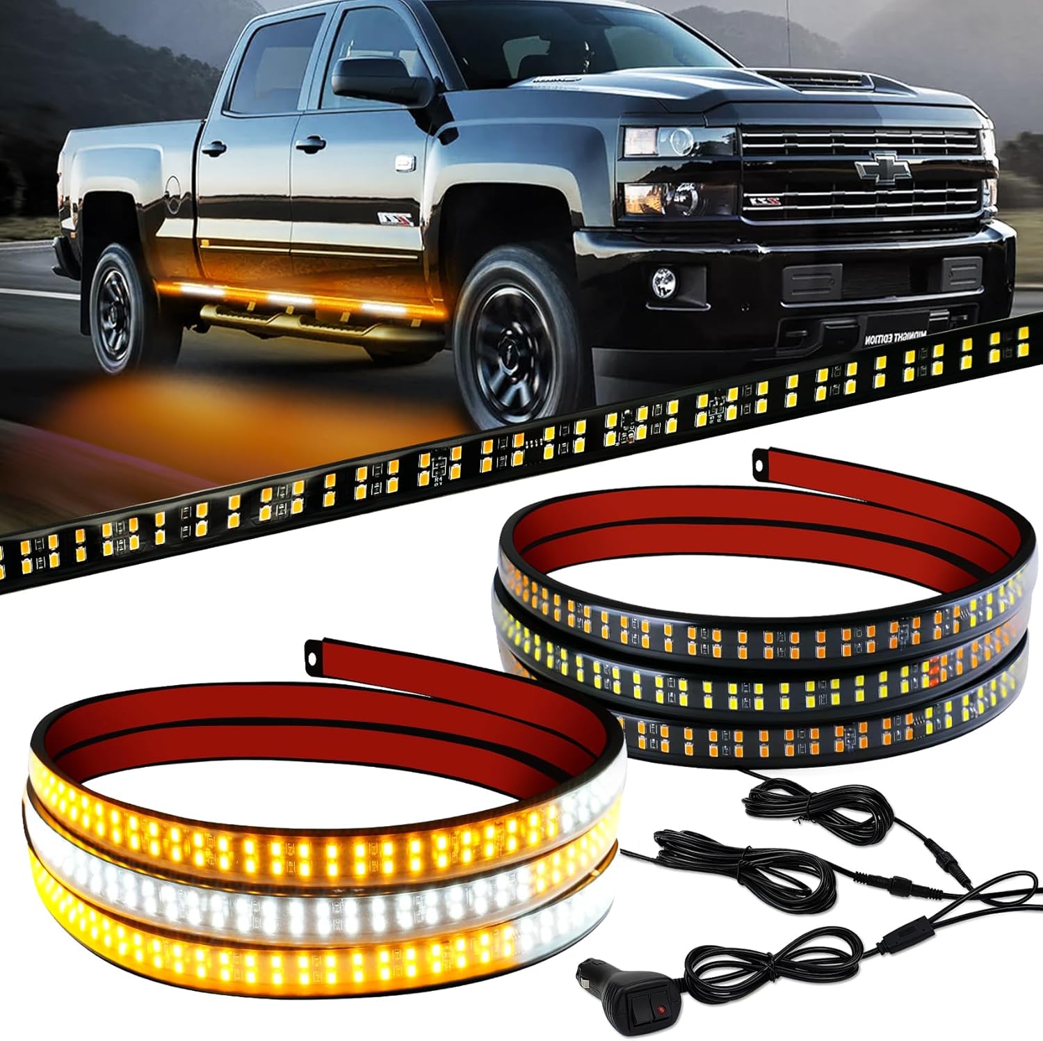 Amazon.com: Running Board Light Strip - 2PCS 70 inch Emergency Strobe ...