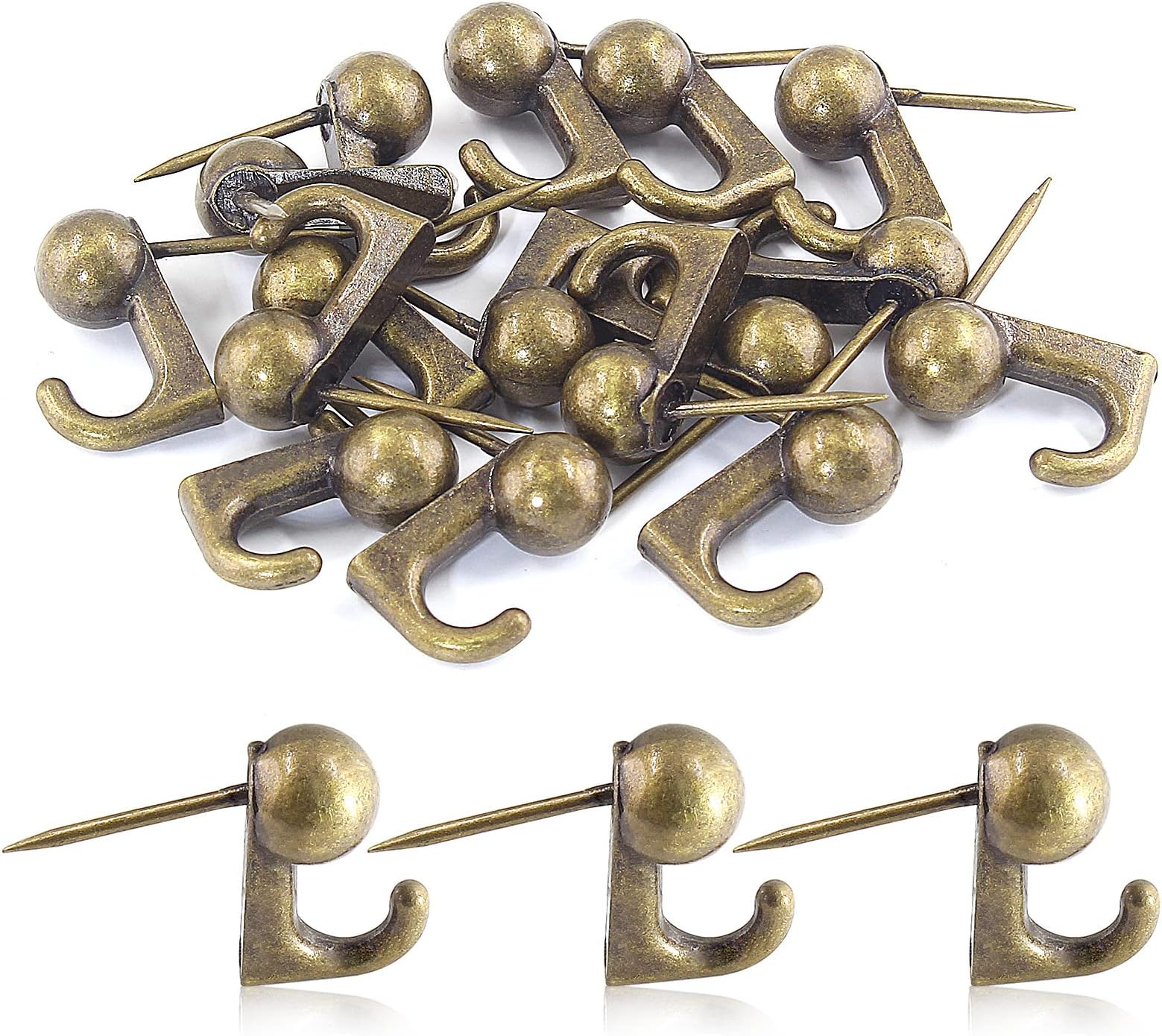 Amazon.com: Colonial Shape Push Pin Hangers Wall Hooks (12 - Pack ...