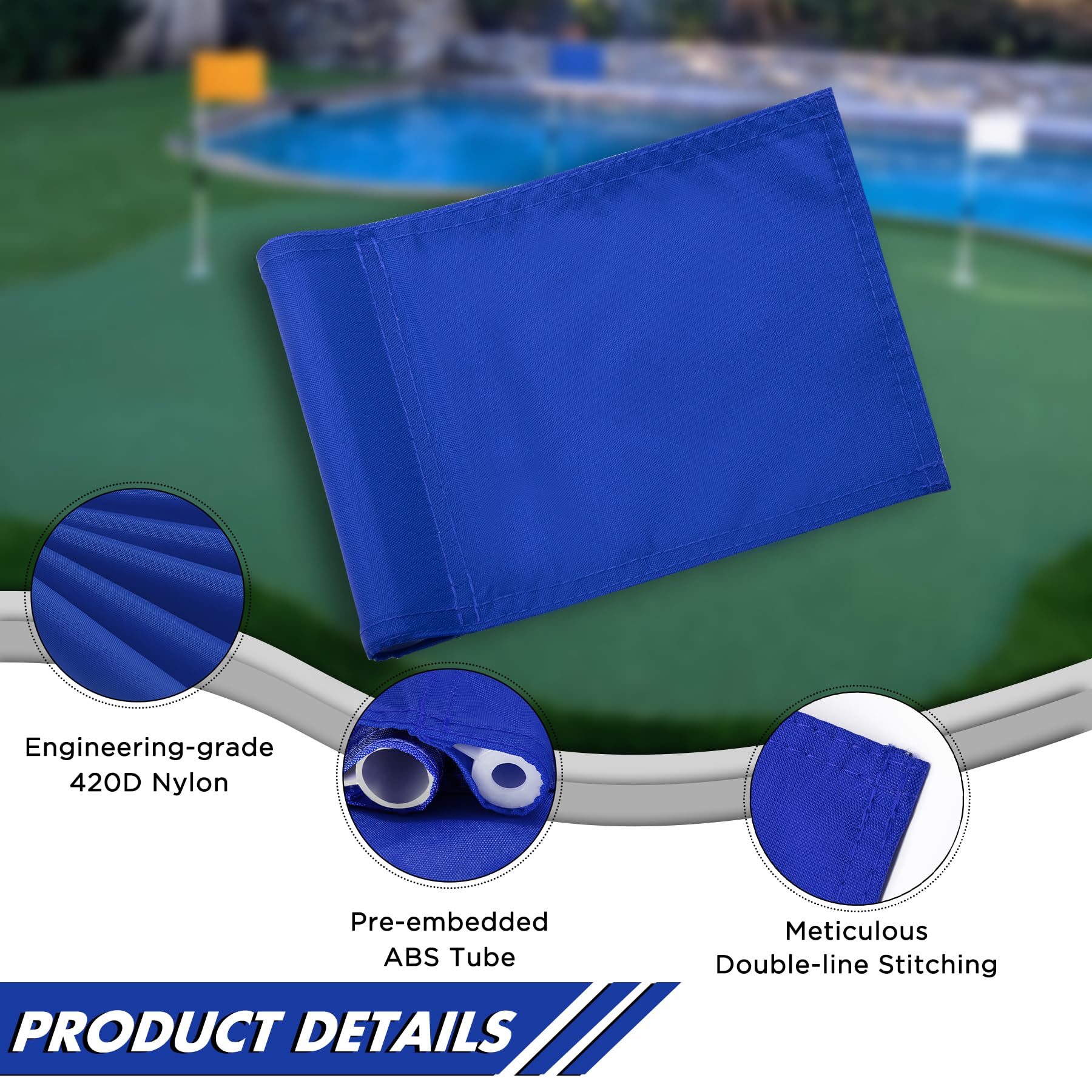 Snapklik.com : Golf Flag 8x6 Inch - Plain Blue, 420D Nylon, Tube ...