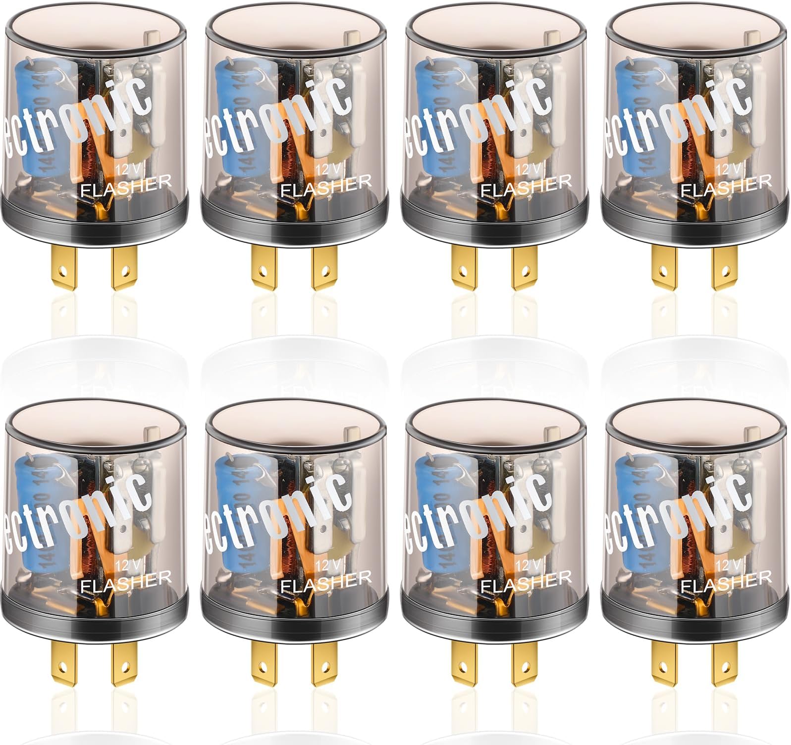 Amazon.com: 8 Pieces 12V 2 Pin Electronic LED Flasher Relay 2 Prong ...