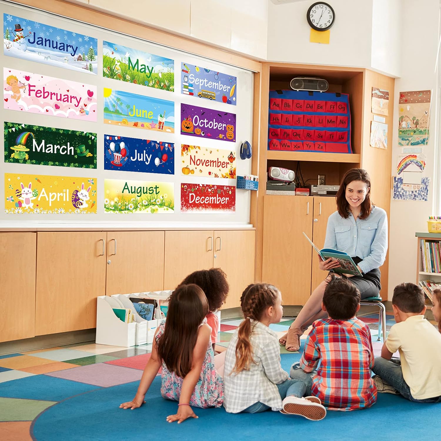 Buy 48 Pieces Holiday Monthly Headliners Set 12 Months of The Year ...