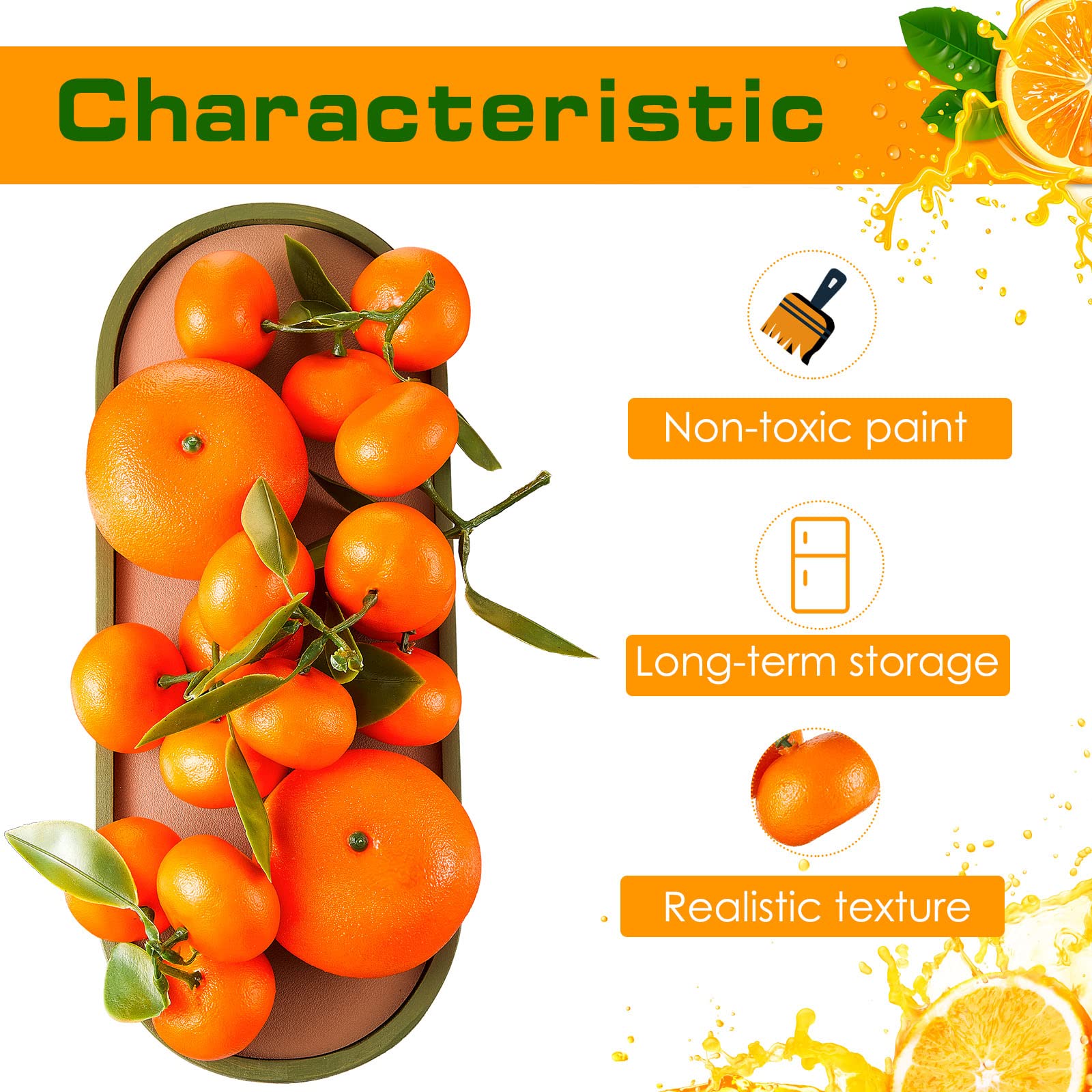 MTLEE 6 Pcs Fake Orange Littl...B09L81QFV9 | Encarguelo.com