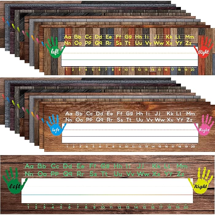 Buy 60 Pieces Classroom Name Tags Bright Chalkboard Rustic Farmhouse ...