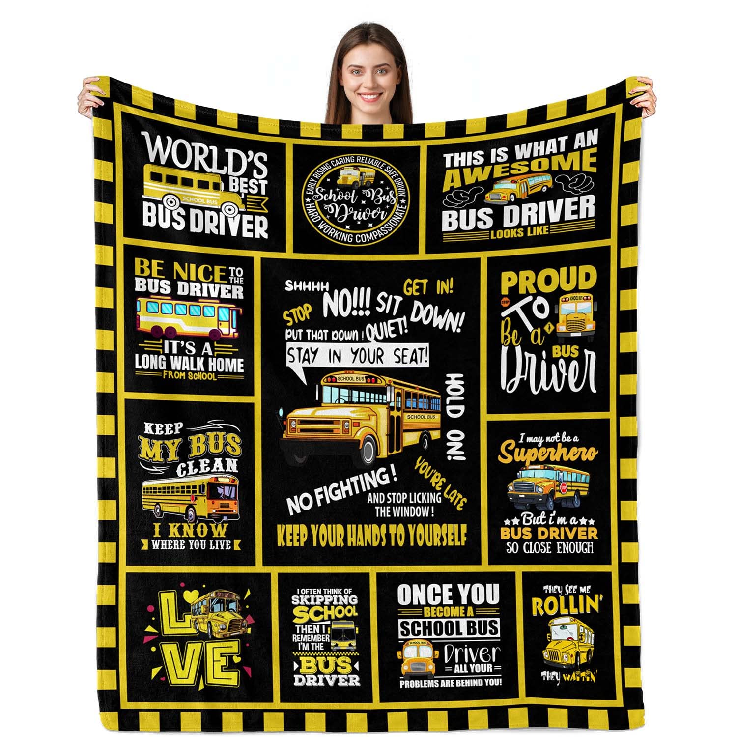 Amazon.com: Sulpoie Bus Driver Gifts for Women Men, School Bus Driver ...