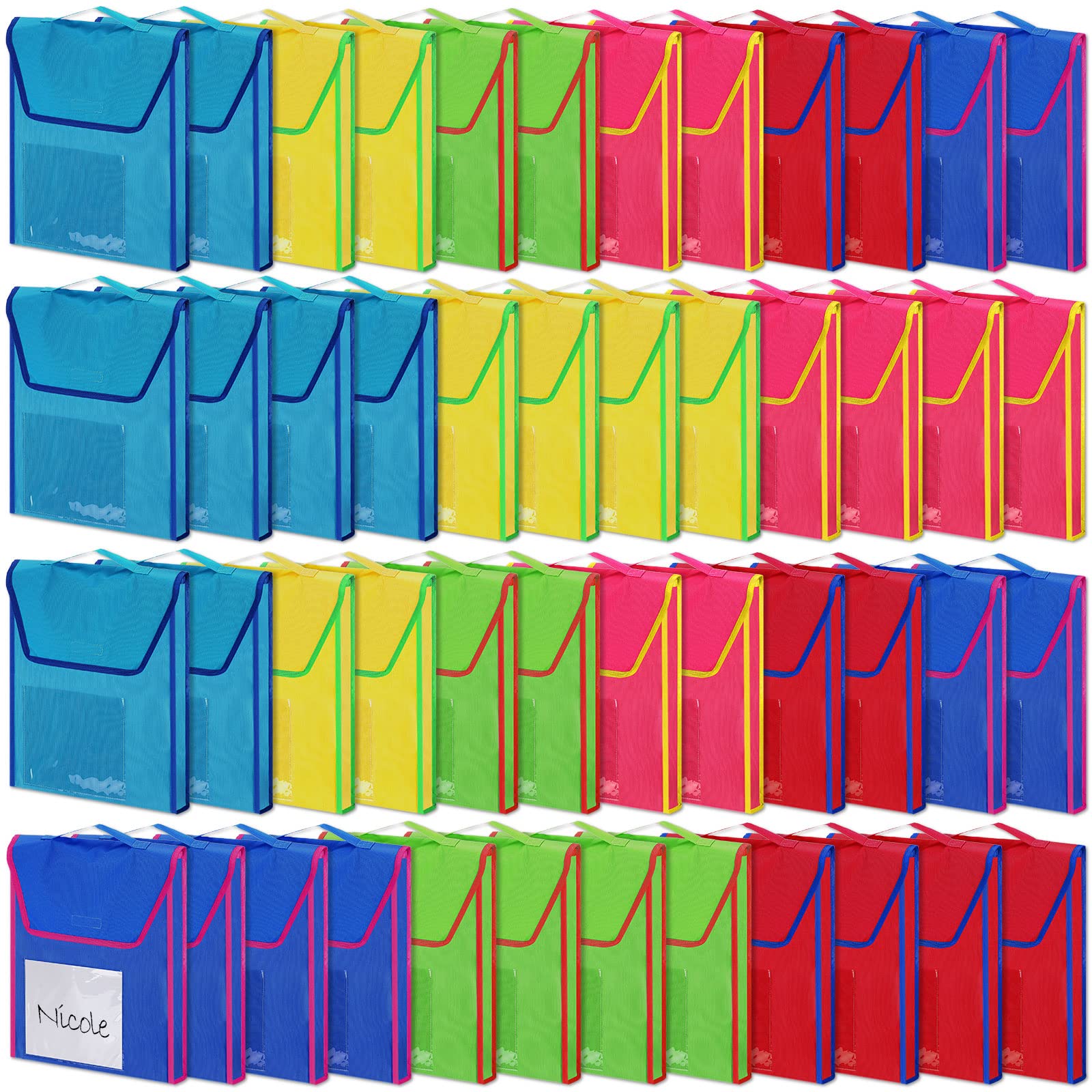 Amazon.com : Geyee 72 Sets Large Book Pouches Book Buddy Bags for ...