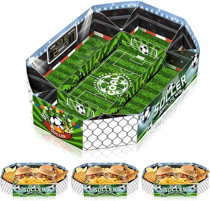 Amazon.com: World Cup 2026 Soccer Party Favors, 3 Pcs Snack Trays for ...
