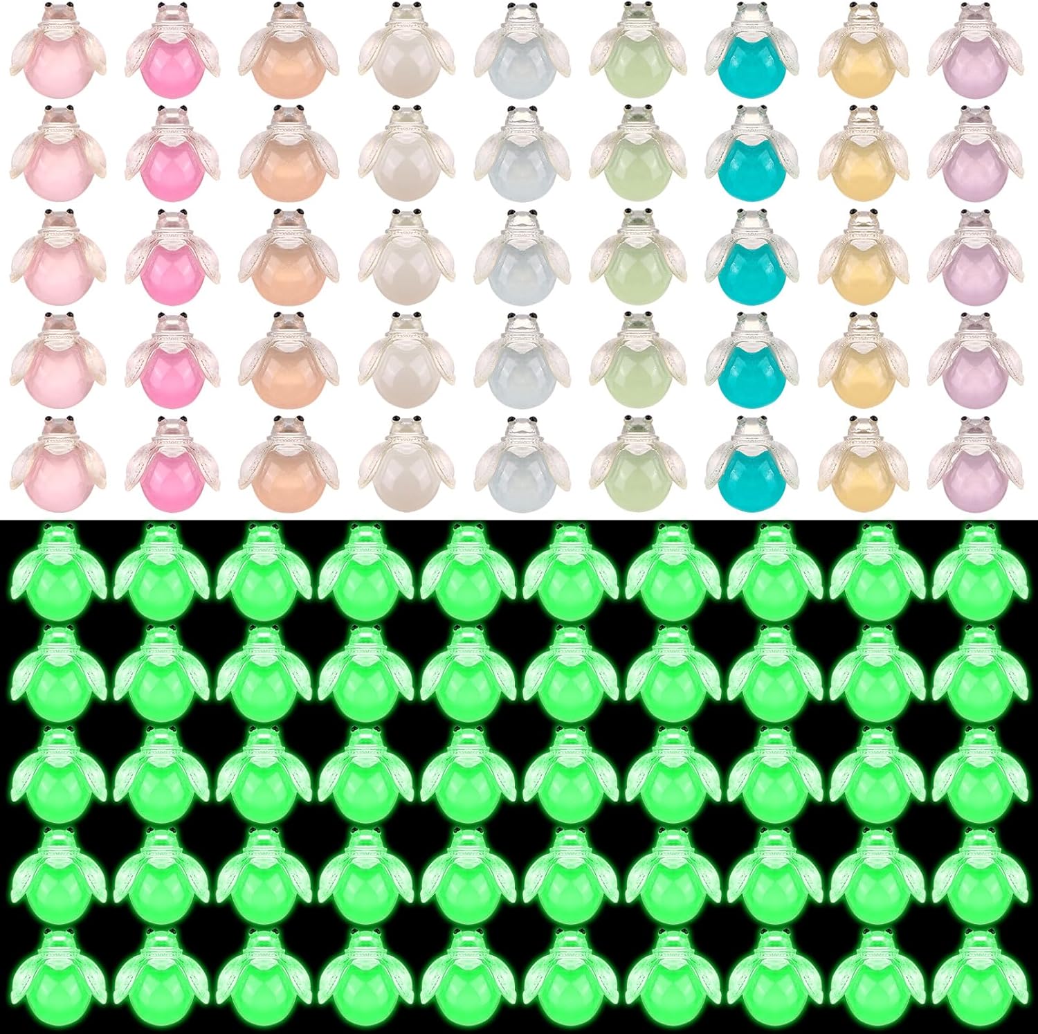 Amazon.com: Haiabei 60pcs Luminous Tiny Resin Firefly Mini Firefly ...