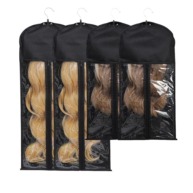 Amazon.com : 4 Packs Wig Storage for Multiple Wigs Hair Extension ...