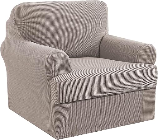 Amazon.com: H.VERSAILTEX Stretch 2 Piece Armchair Slipcover Chair ...
