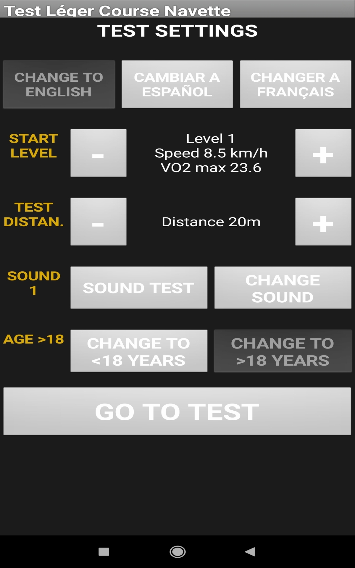 Beep Running Test Leger PRO - App on Amazon Appstore