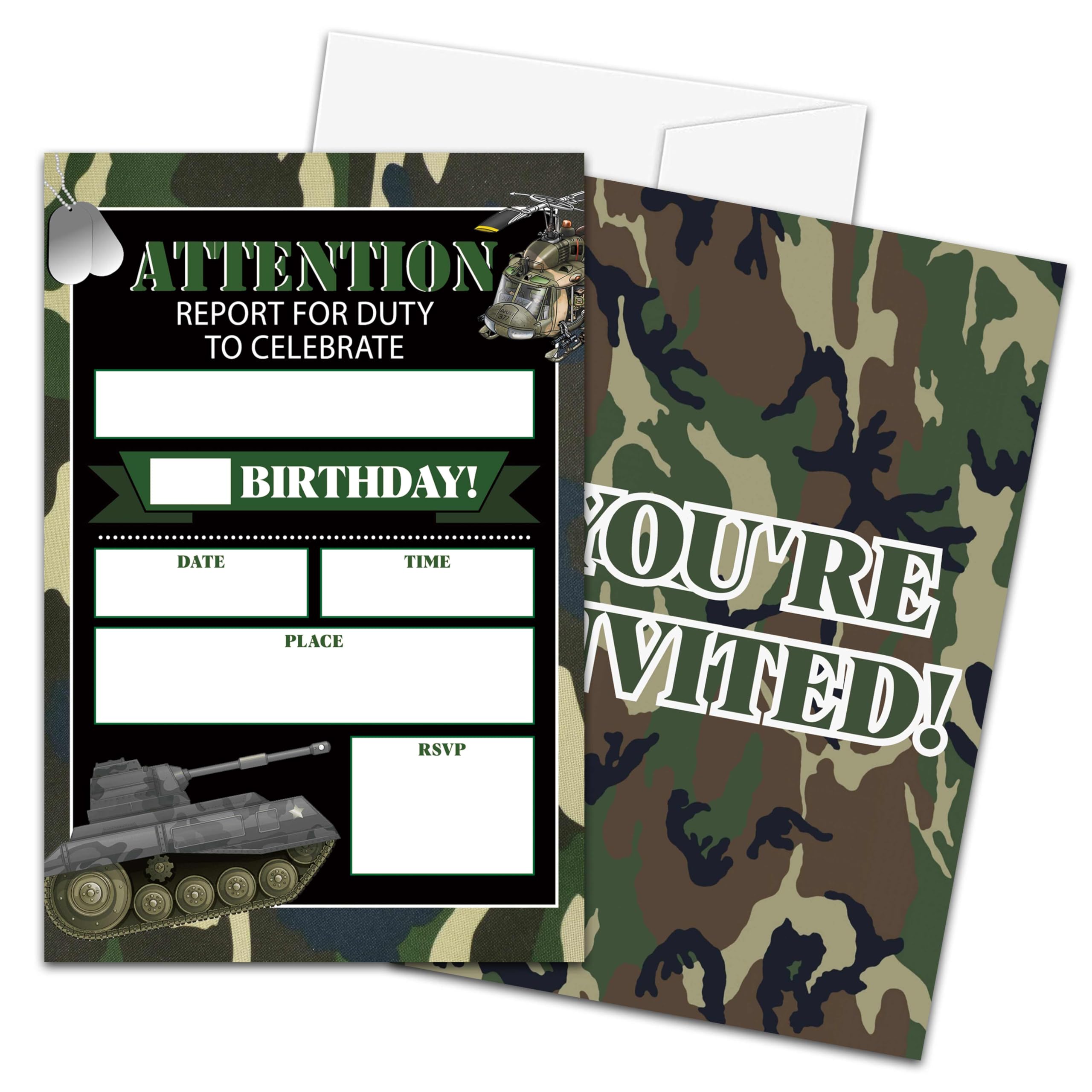 Camo Birthday Invitation Background Templates Buck Camouflage Photo
