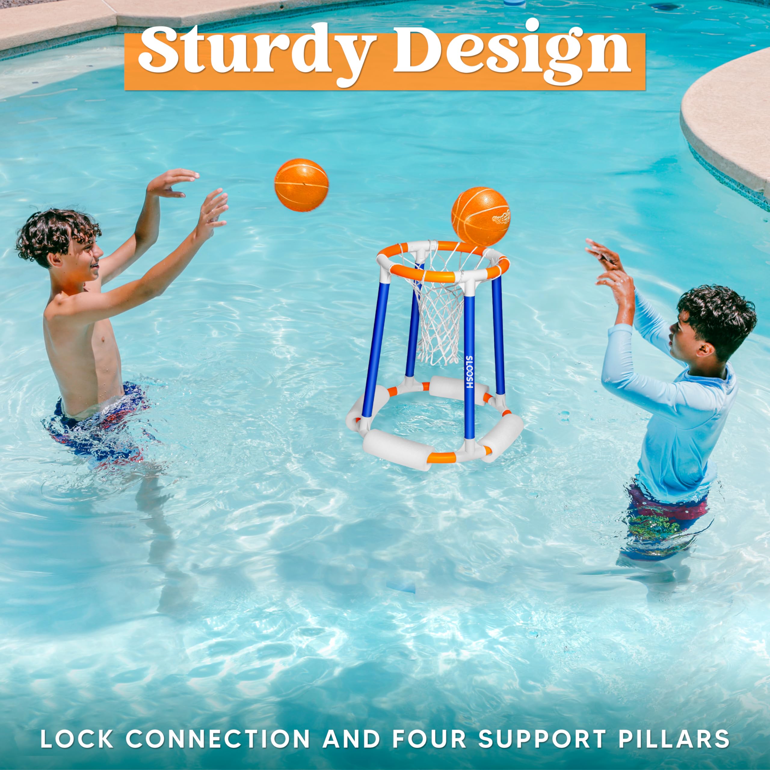 Snapklik.com : Sloosh Pool Basketball Hoop Toys, Floating Basketball ...