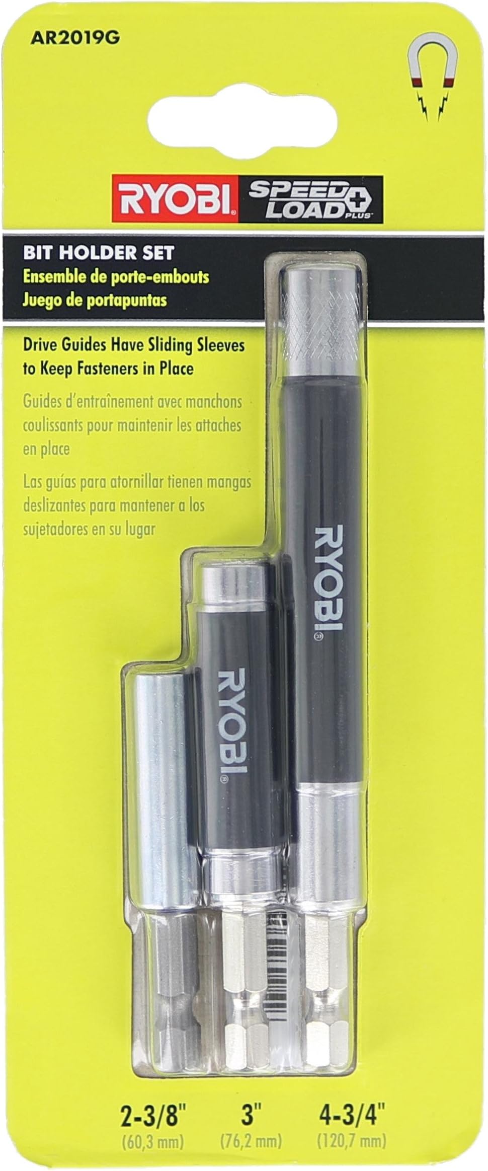 Amazon.com : Ryobi AR2019G 3 Piece 1/4" Bit Holder Set (Includes ...