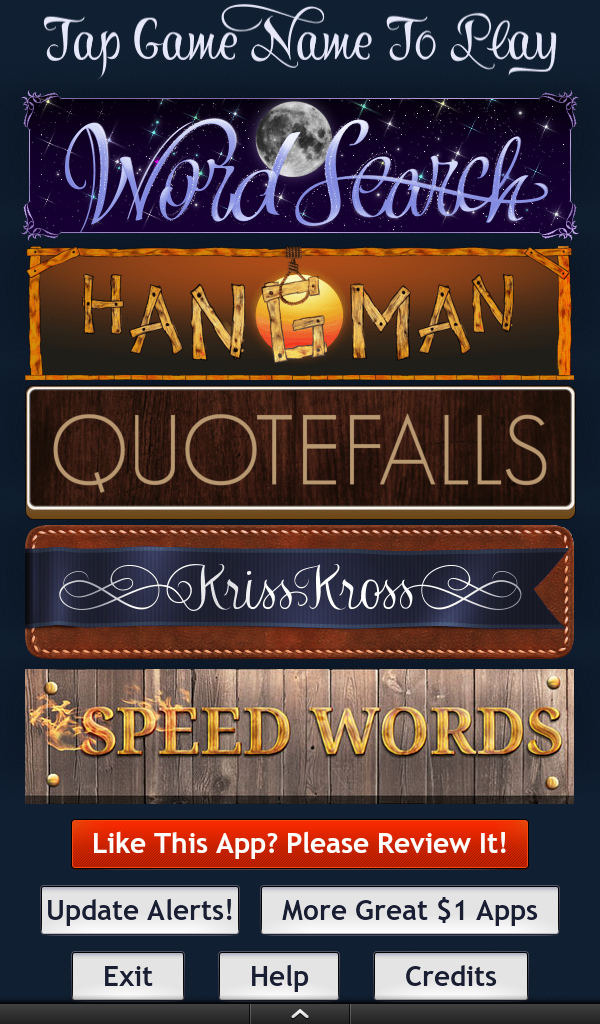 Word Search, Kriss Kross, Quote Falls, Hangman, Speed Words - Word ...