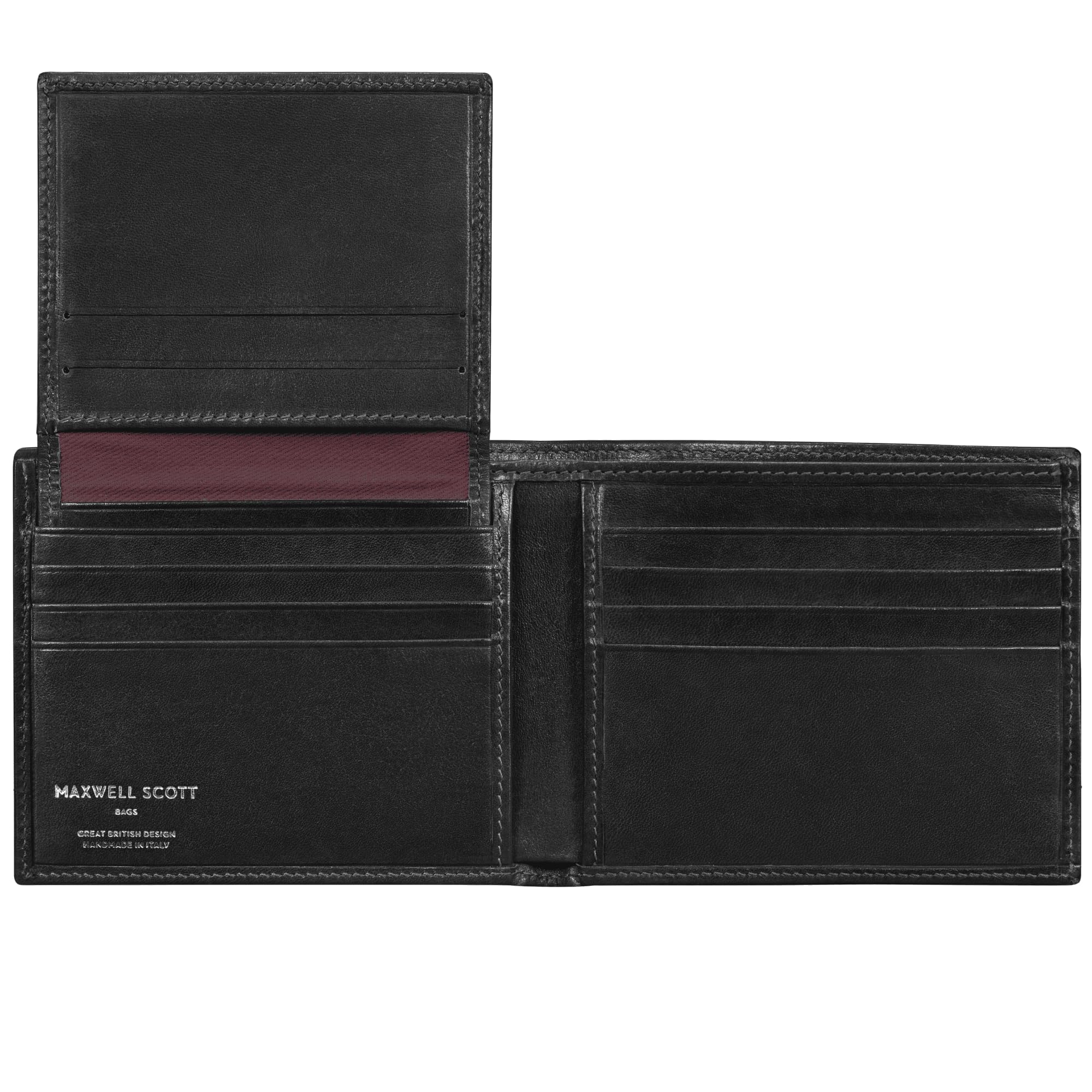 Amazon.com: Maxwell Scott - Mens Luxury Leather 2-in-1 Trifold Billfold ...