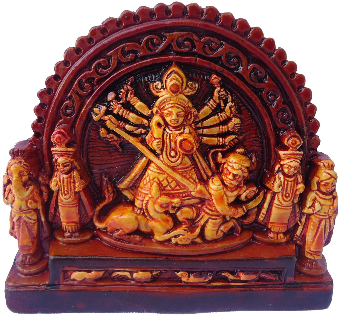 Buy KrishClay Clay Idol of Maa Durga/Goddess Durga Devi Murty Showpiece ...