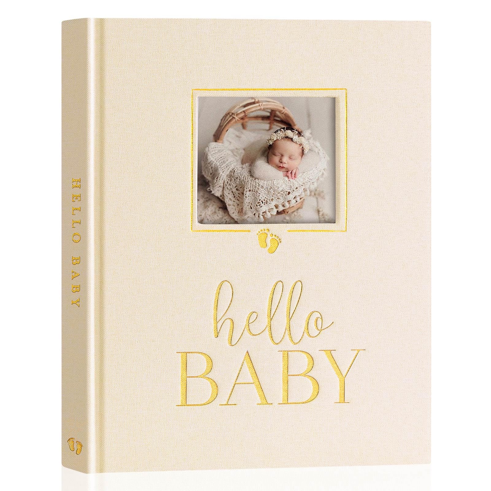 Snapklik.com : Lanpn Hello Baby Memory Book, Newborn First 5 Year Keepsake